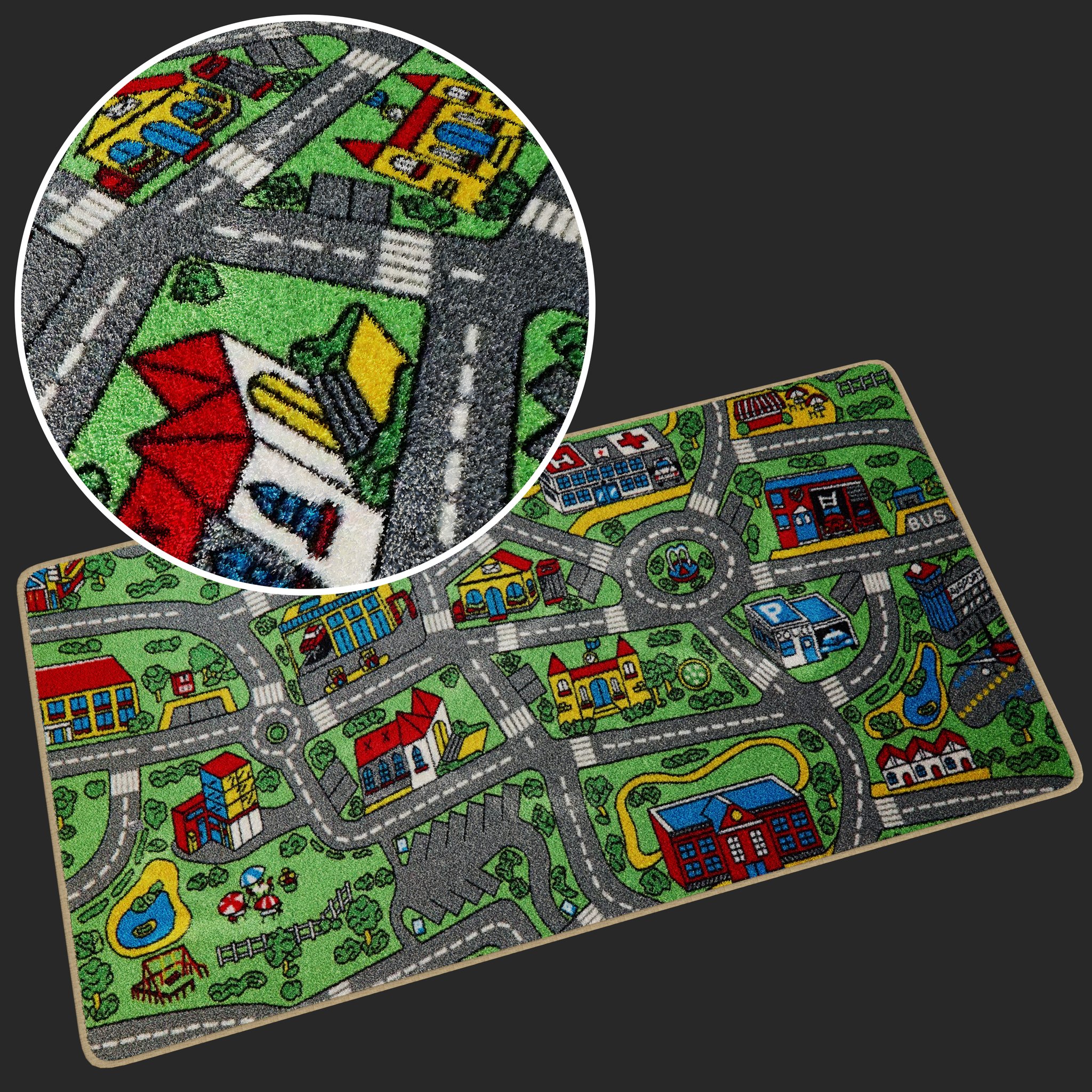 Carpet with streets for kids | FREE 3D Carpet models | BlenderKit