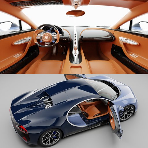 Bugatti Chiron 2017 | Race Cars models | BlenderKit