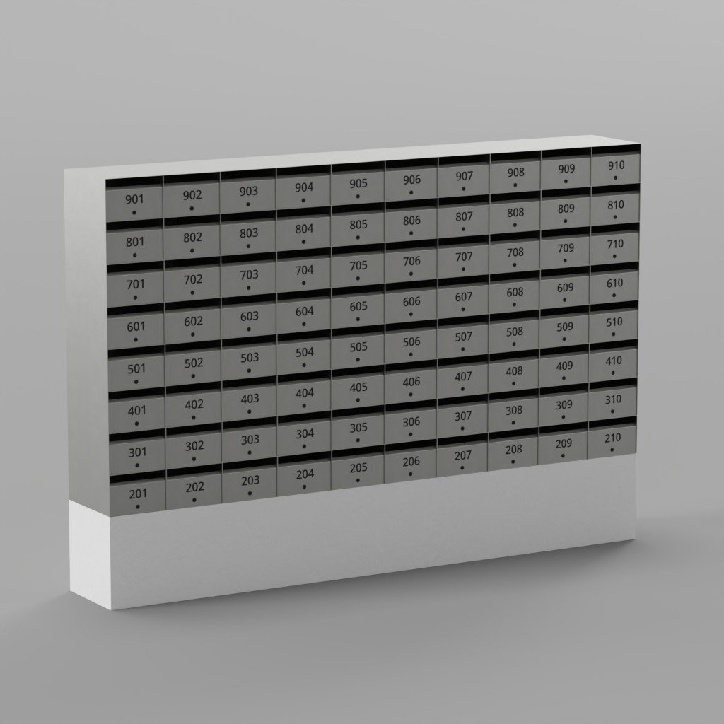 Mailbox Lockers | FREE Interior Design models | BlenderKit