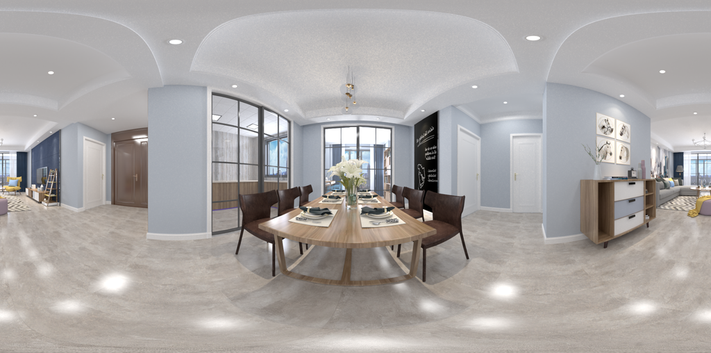 Dining room | FREE Interiors HDRis | BlenderKit