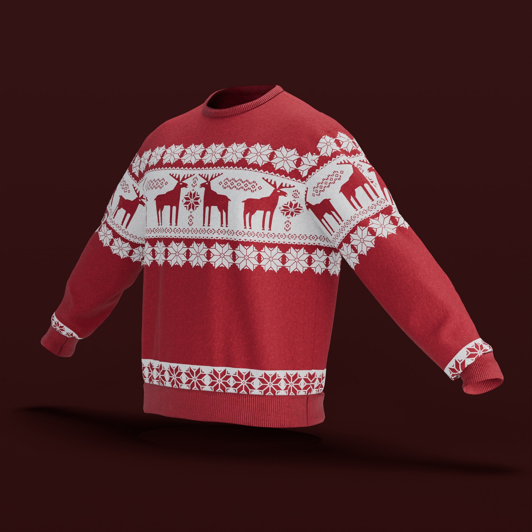 Christmas Sweater/Sweatshirt Wool | Man Clothing models | BlenderKit