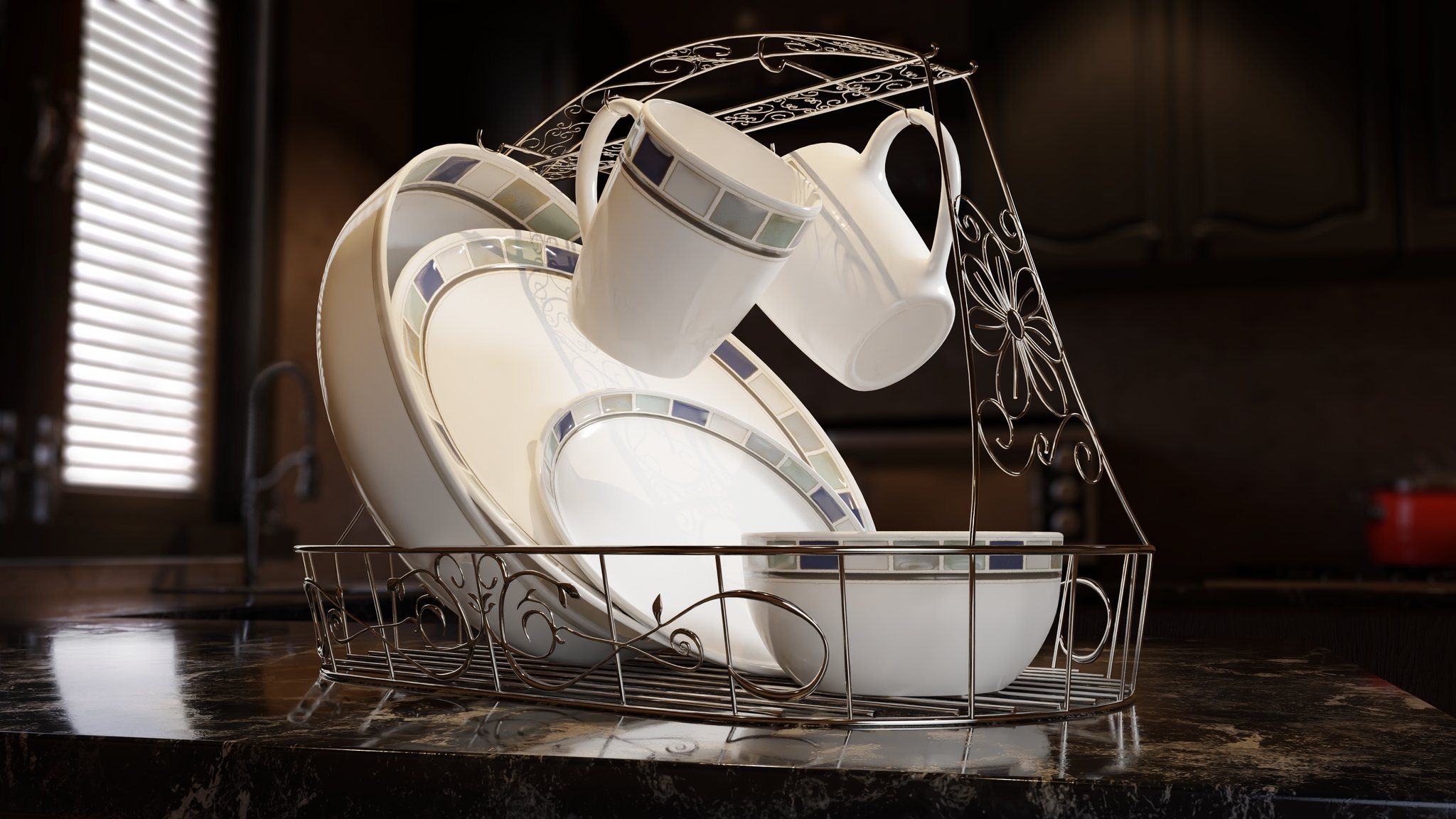 Dinnerware set - Gibson Elite | FREE Kitchen Sets models | BlenderKit