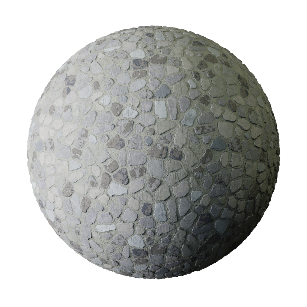 Light Irregular Cobblestone | FREE ground materials | BlenderKit