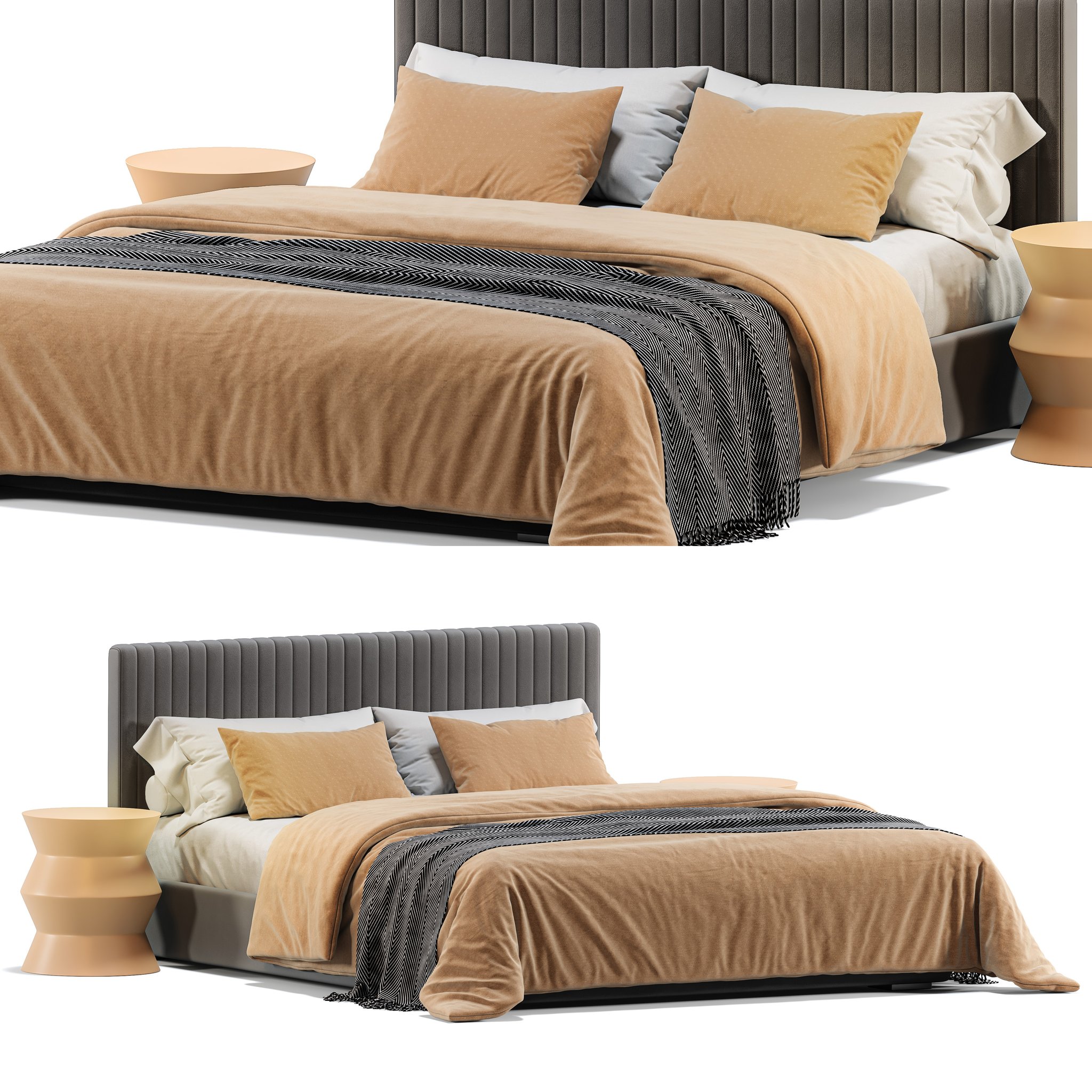 Bed K75 by delavega | Beds models | BlenderKit