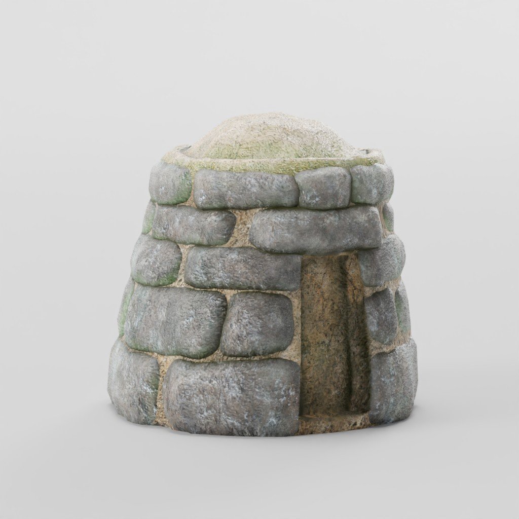 Stone Hut | Historic Buildings models | BlenderKit