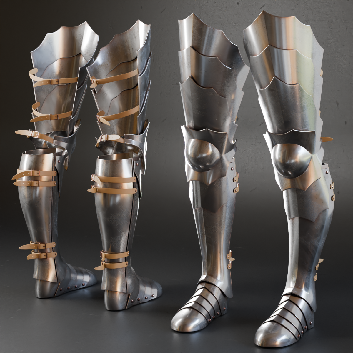 MK FootArmor 014 | Historical Weapons models | BlenderKit