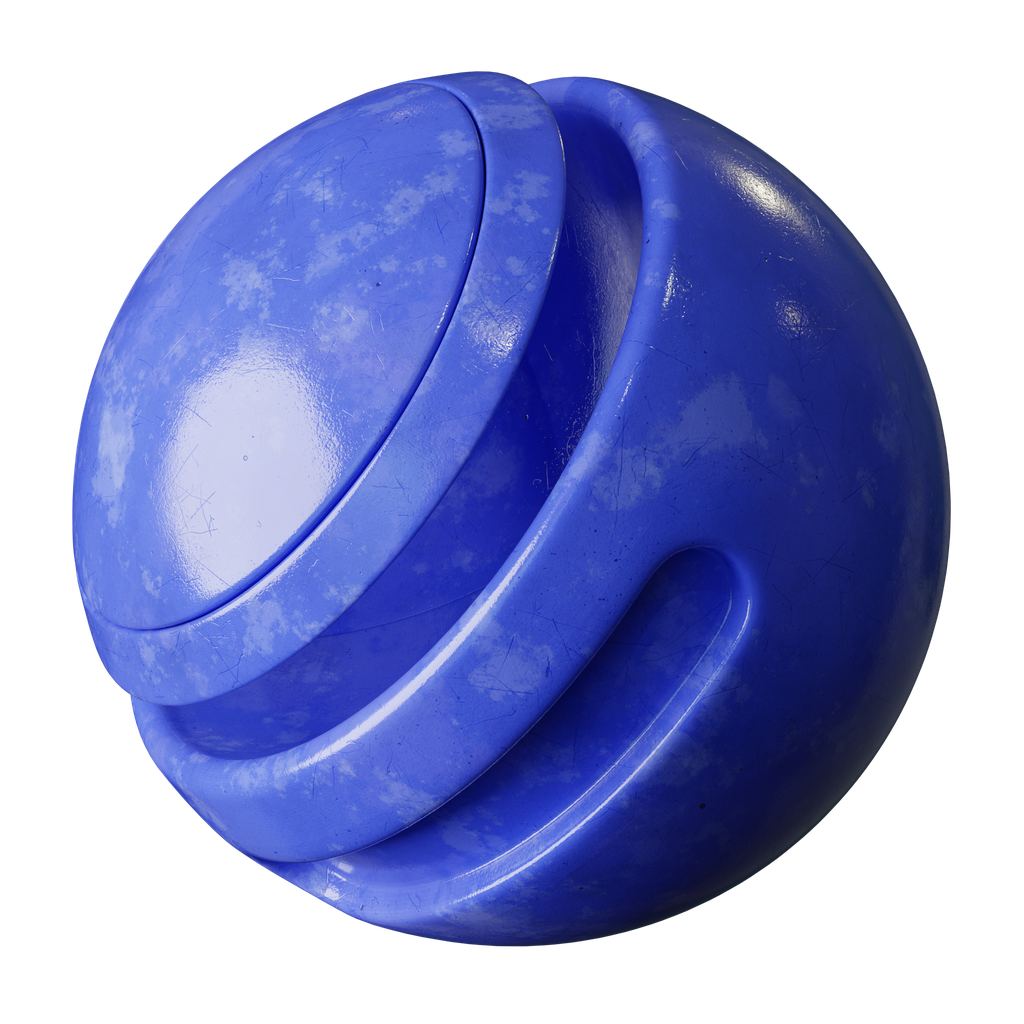 Scratched blue plastic | FREE plastic materials | BlenderKit