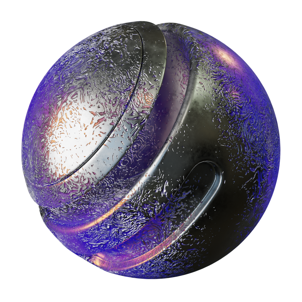 Iridescent Steel | FREE metal materials | BlenderKit