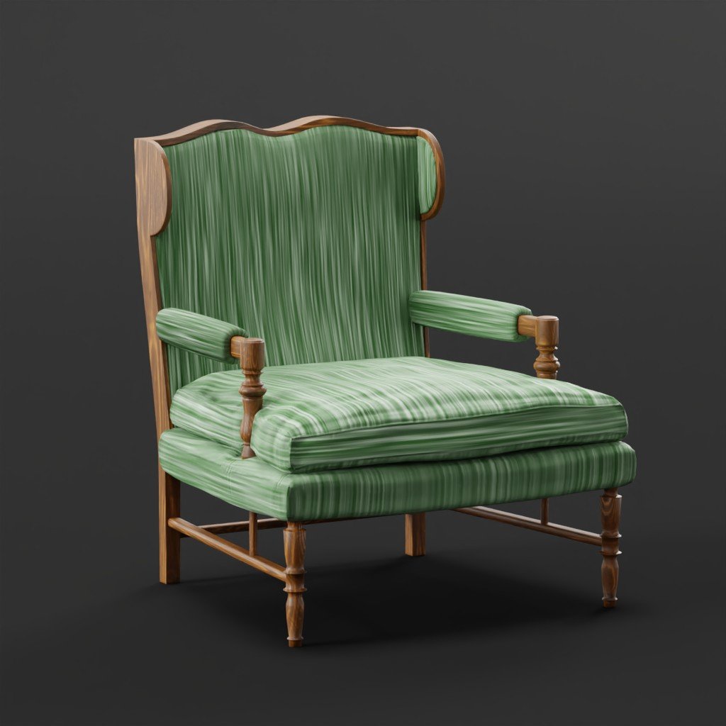 Baroque couch | Armchairs models | BlenderKit