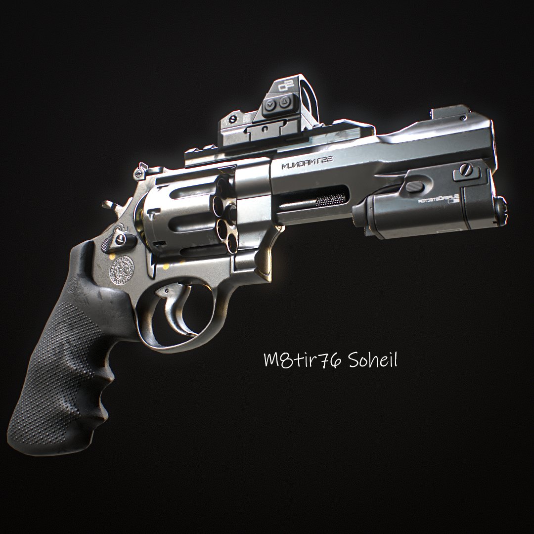 Revolver Metallic Version | 3D Modern models | BlenderKit