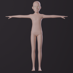 Stylized Male Base Mesh | Full Human Bodies models | BlenderKit