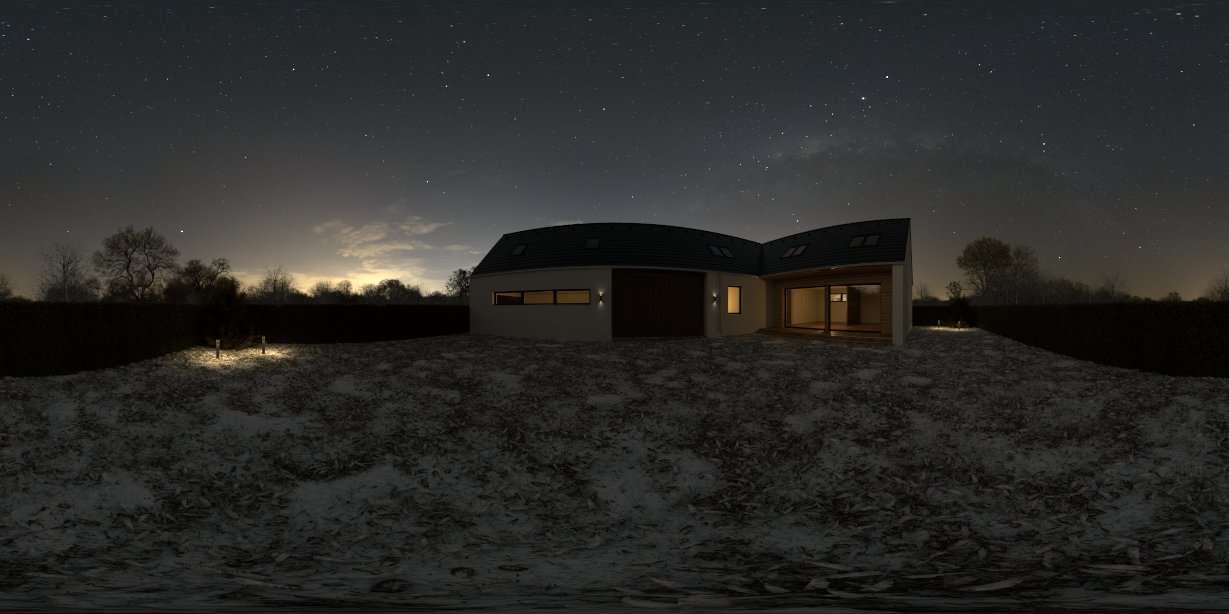 Garden Winter Night | Nature HDRis | BlenderKit