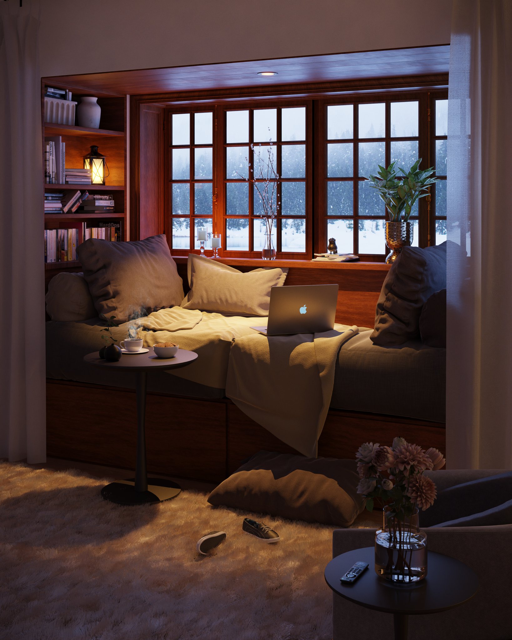 Winter Cozy Mood | 3D works | BlenderKit