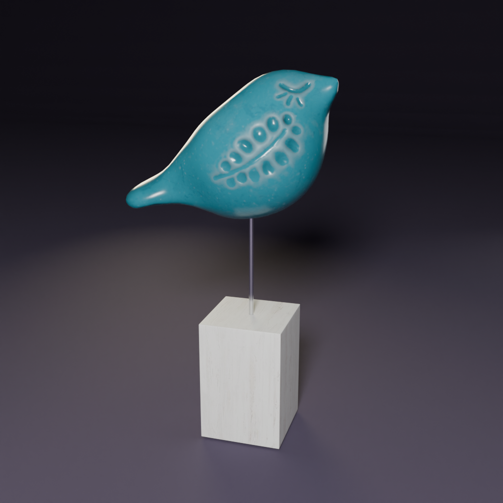 Ceramic bird | Interior Sculptures models | BlenderKit