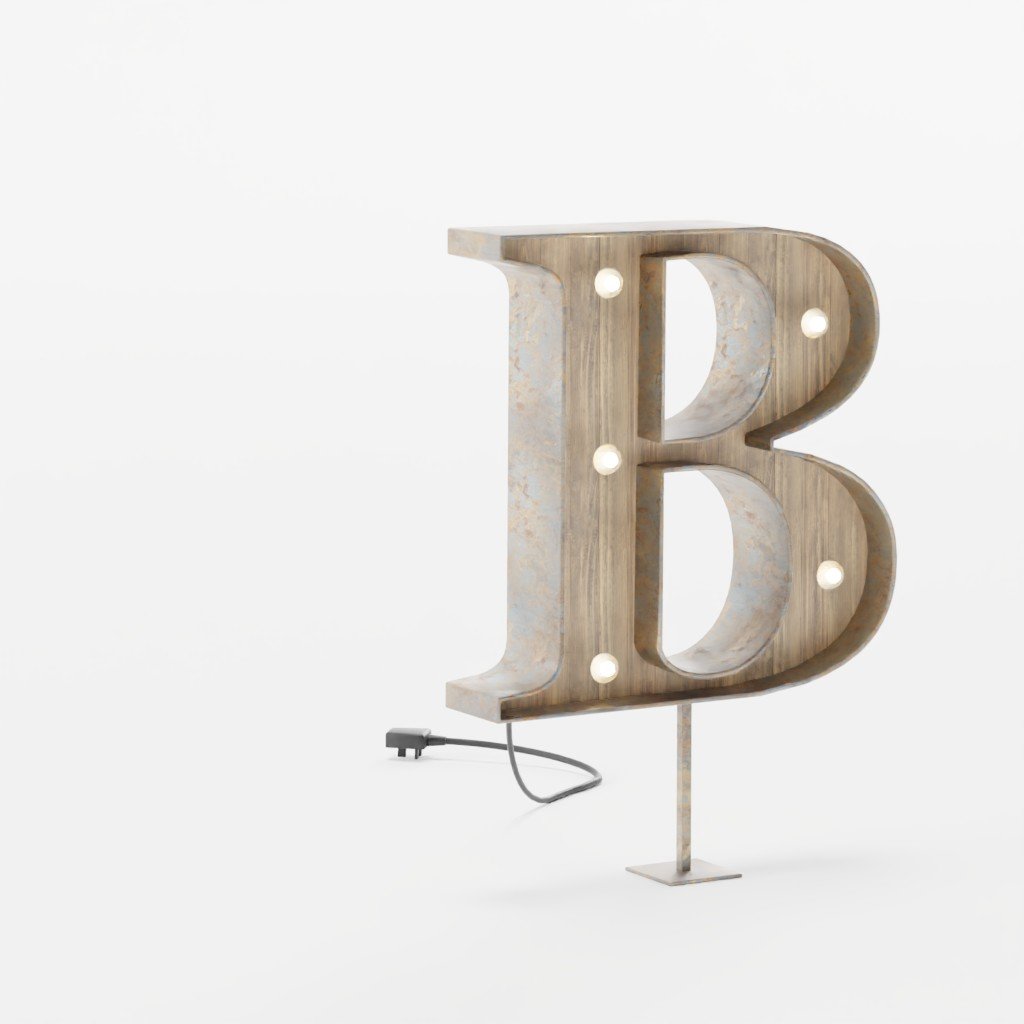 Vintage Marquee Carnival Light B | Floor Lamps models | BlenderKit