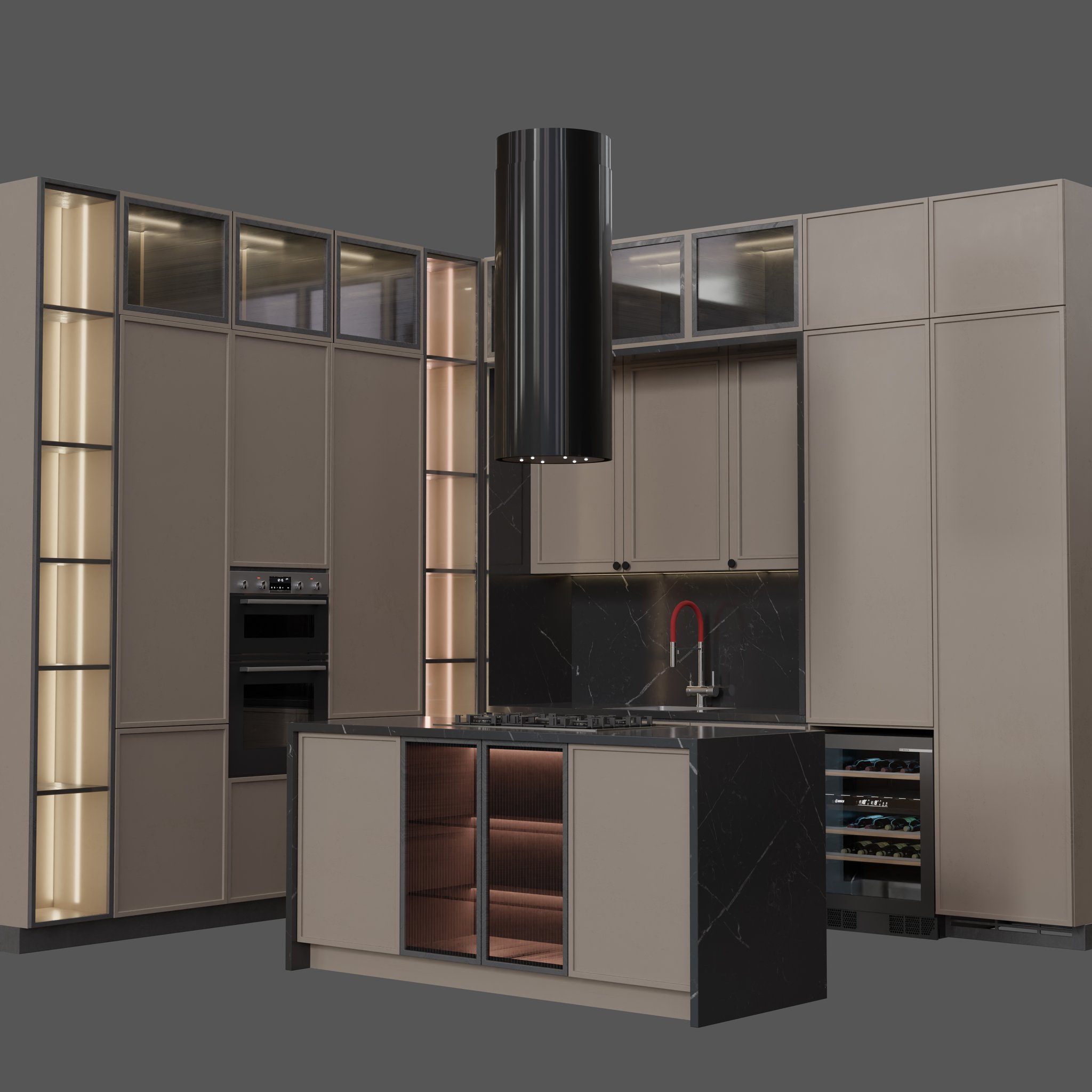 Kitchen modern h | Kitchen Sets models | BlenderKit