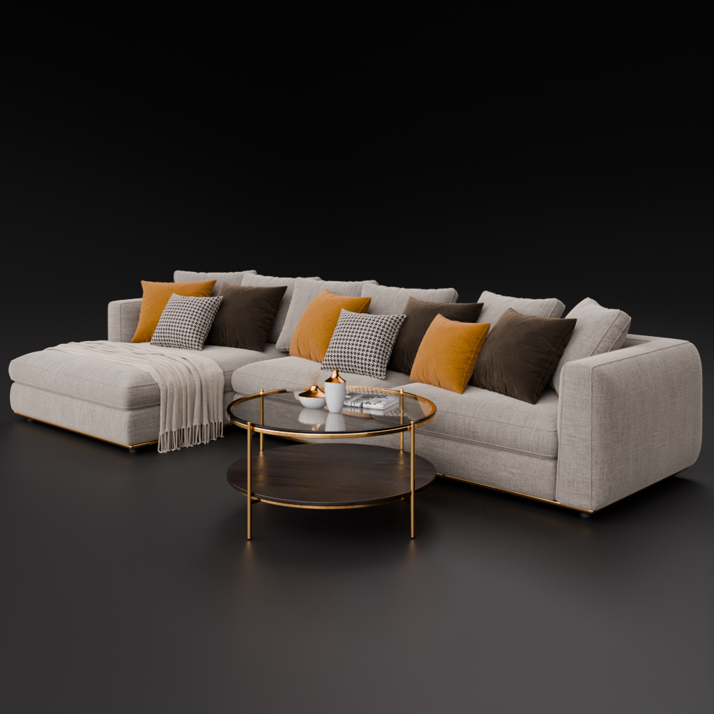 Sofa Powell Corner | Sofas models | BlenderKit