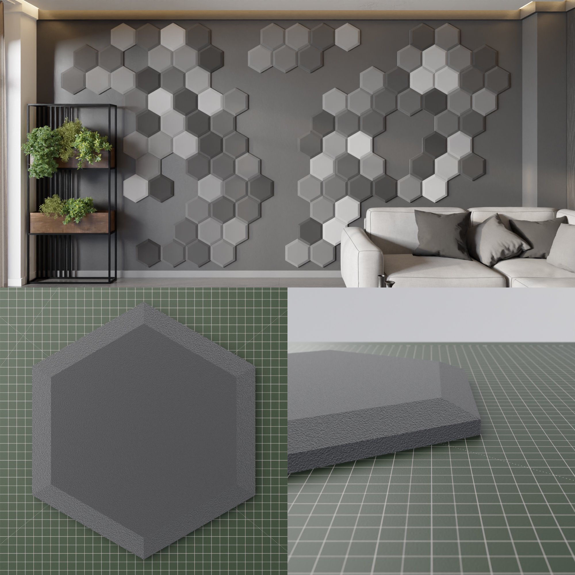 Acoustic Hex Panel | FREE Miscellaneous models | BlenderKit