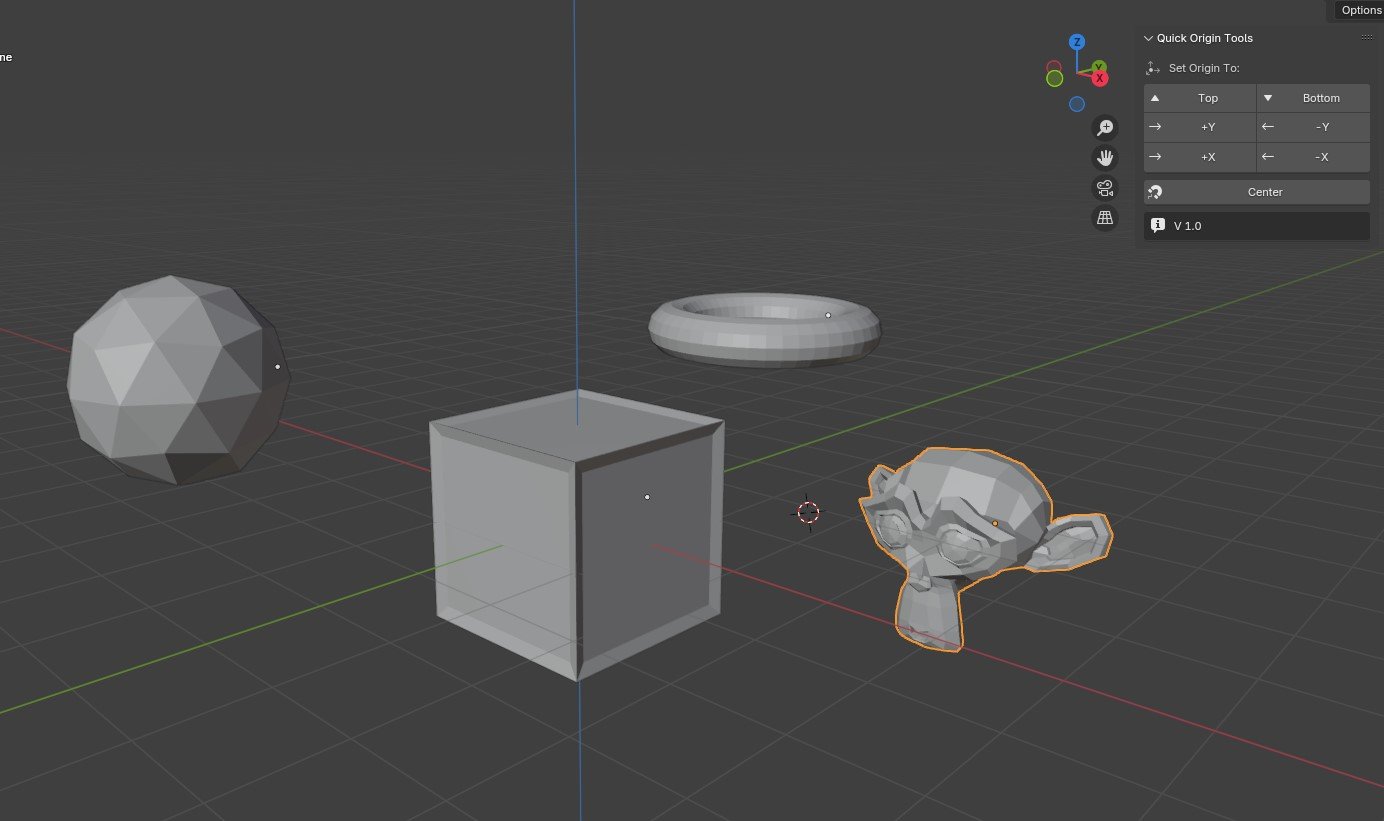 Quick origin tool | BlenderKit