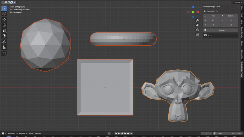 Quick origin tool | BlenderKit