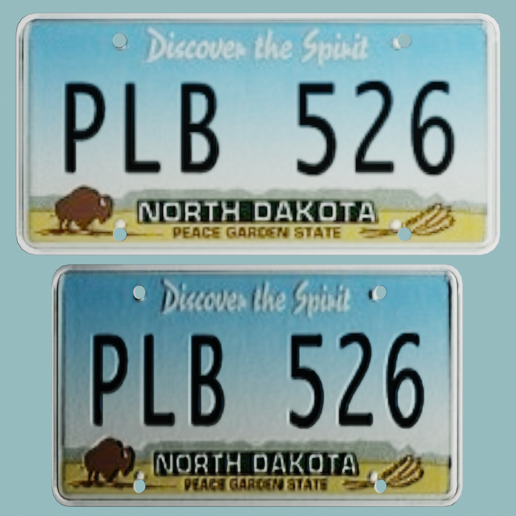North Dakota Licence plate PL | FREE Vehicle Parts models | BlenderKit