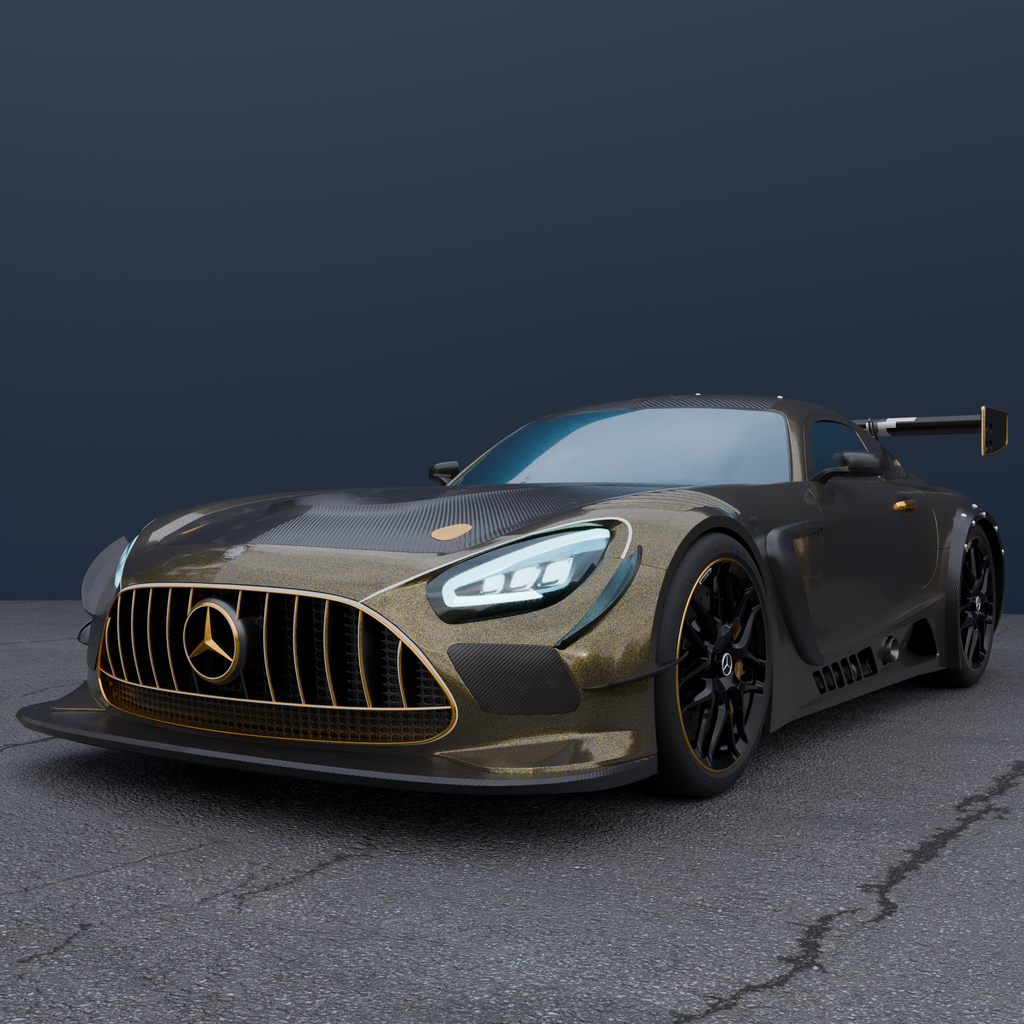 Mercedes Benz AMG GT3 Evo | FREE Luxury Cars models | BlenderKit