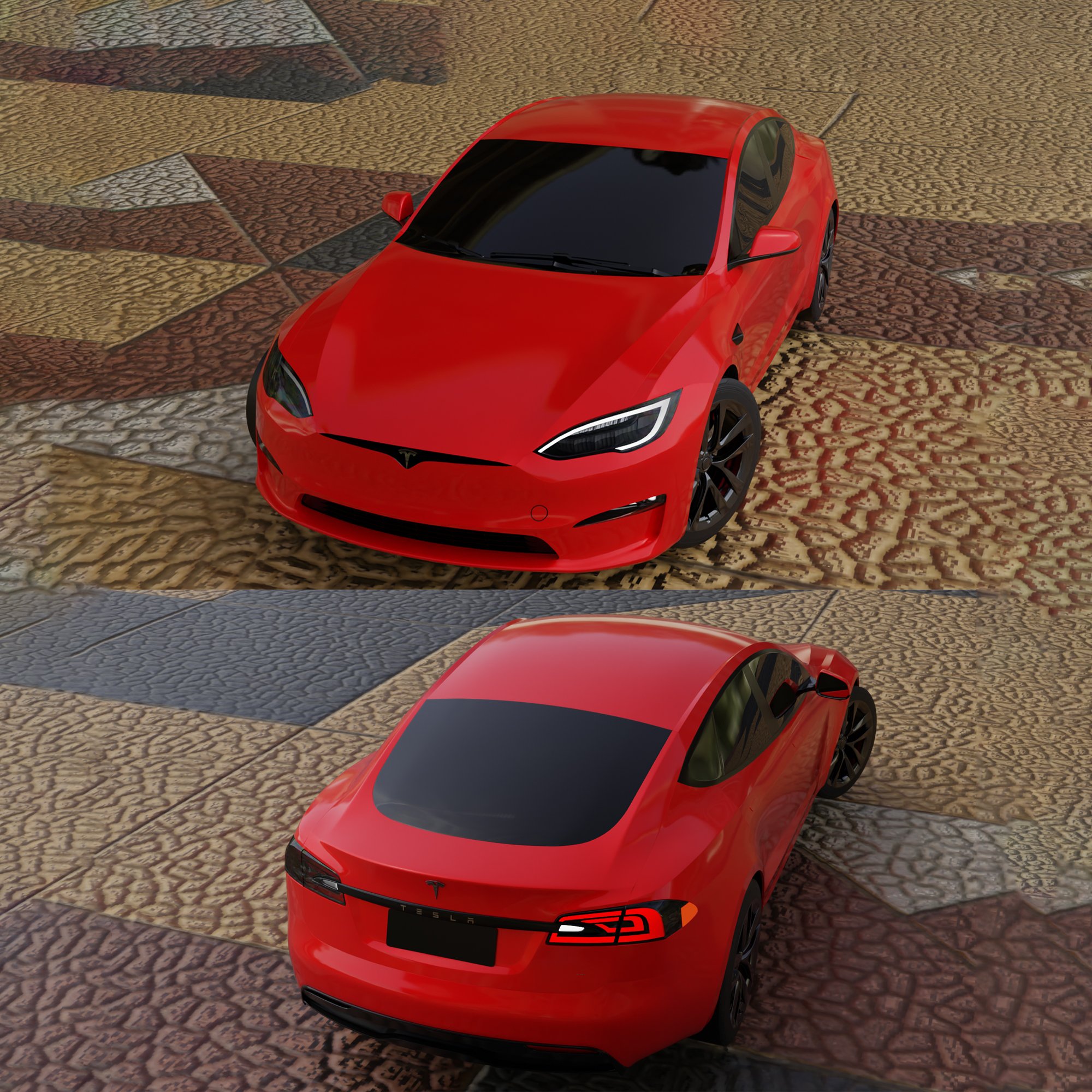 Tesla Model S | Luxury Cars models | BlenderKit