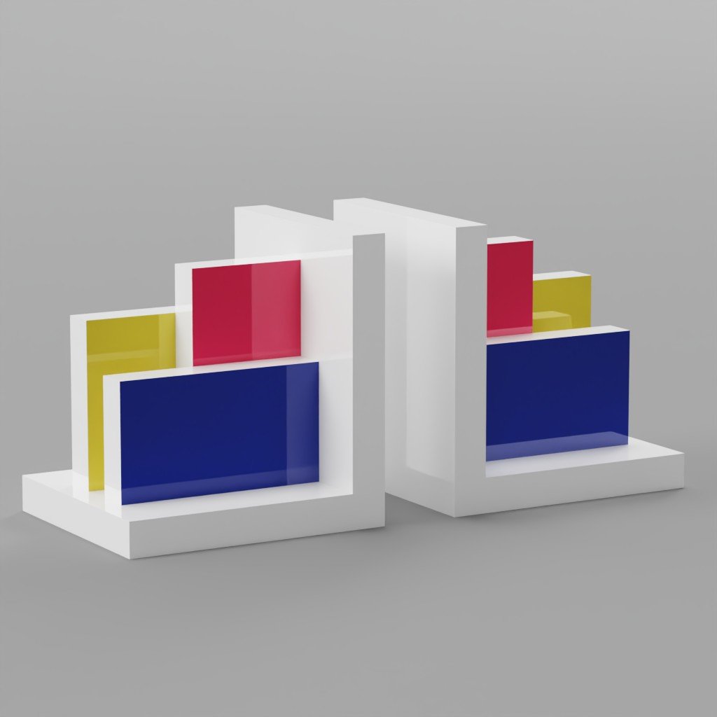 Modern Minimalist Bookends | FREE Miscellaneous models | BlenderKit