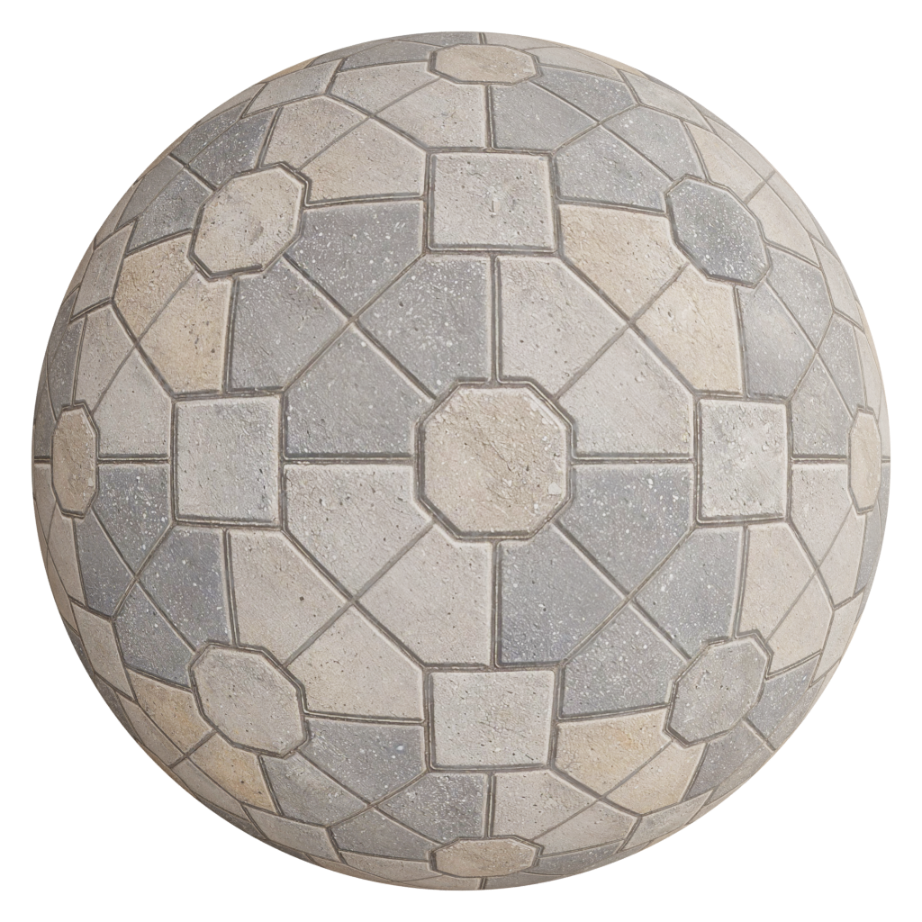 Patterned Concrete Pavers floor | FREE floor materials | BlenderKit