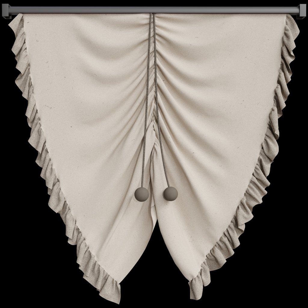 Roman Blinds Curtain | Curtains models | BlenderKit