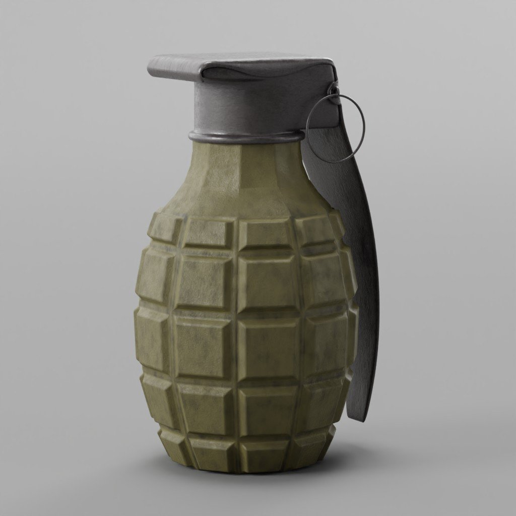 Hand Grenade | FREE Modern Weapons models | BlenderKit