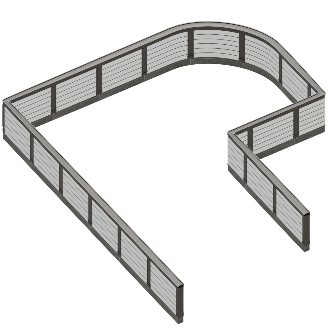 Wall With Path | FREE 3D Fence models | BlenderKit