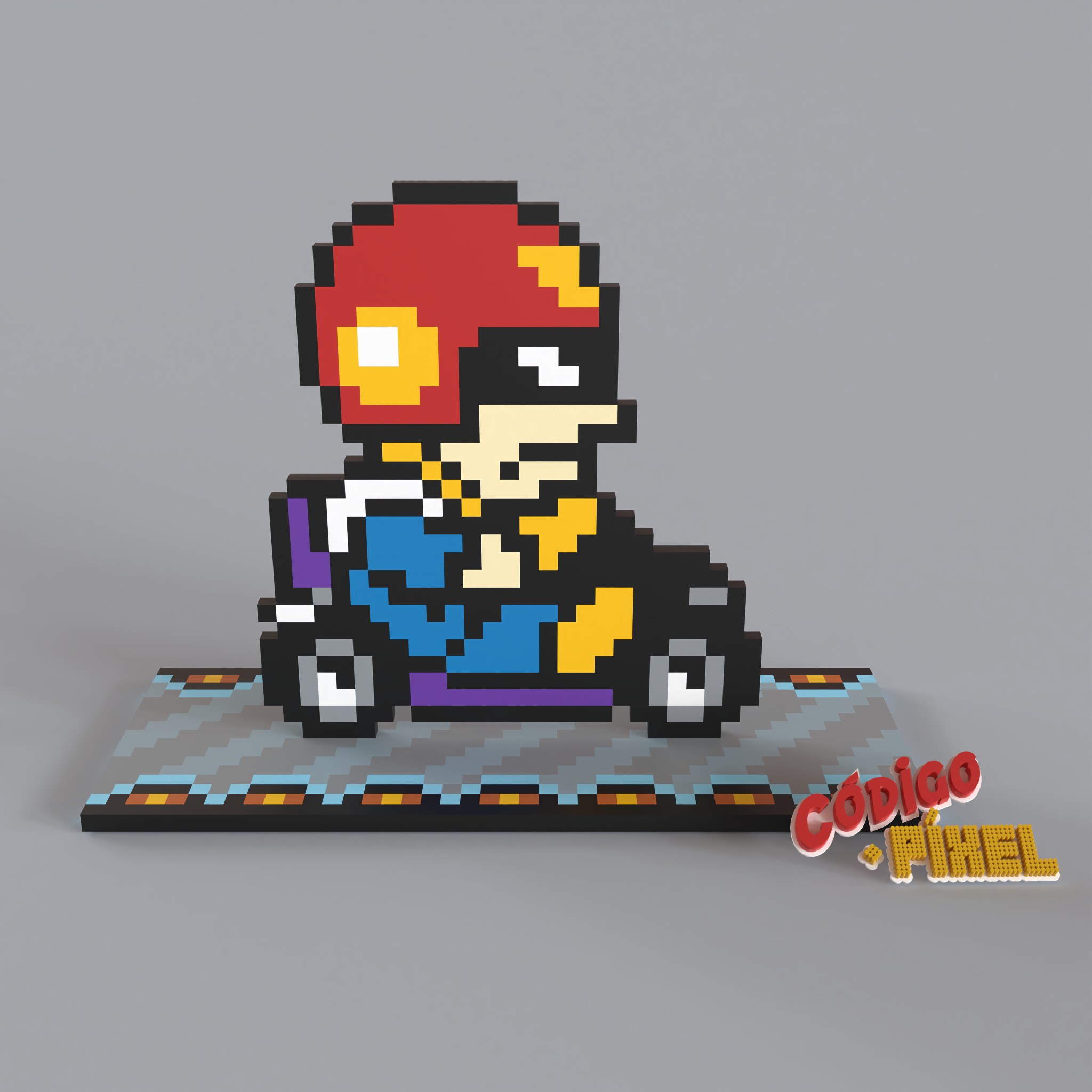 SMK069 - Super Pixel Kart Cap. Falcon | FREE 3D Character models ...