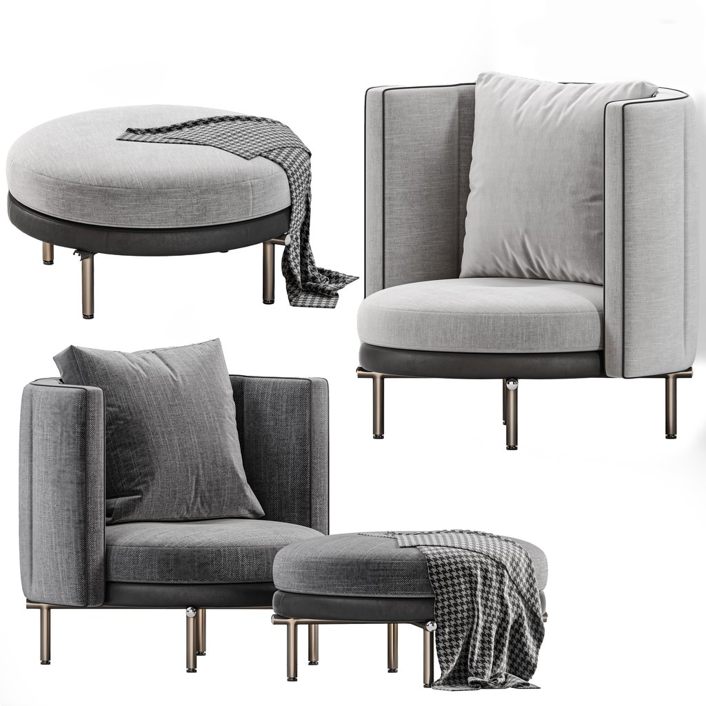 Minotti Torii | Armchairs models | BlenderKit