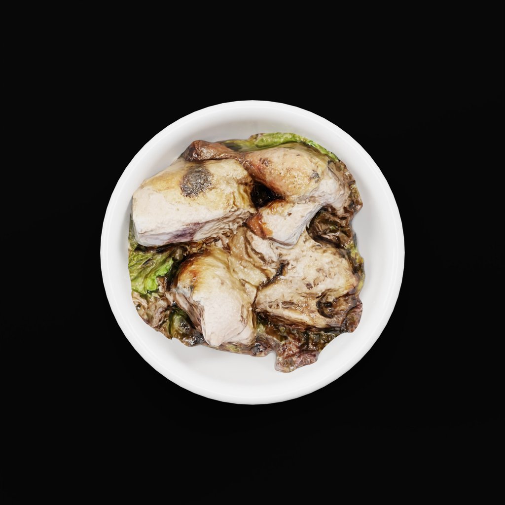 Tasty Roasted Chicken Lettuce Bowl | Food models | BlenderKit