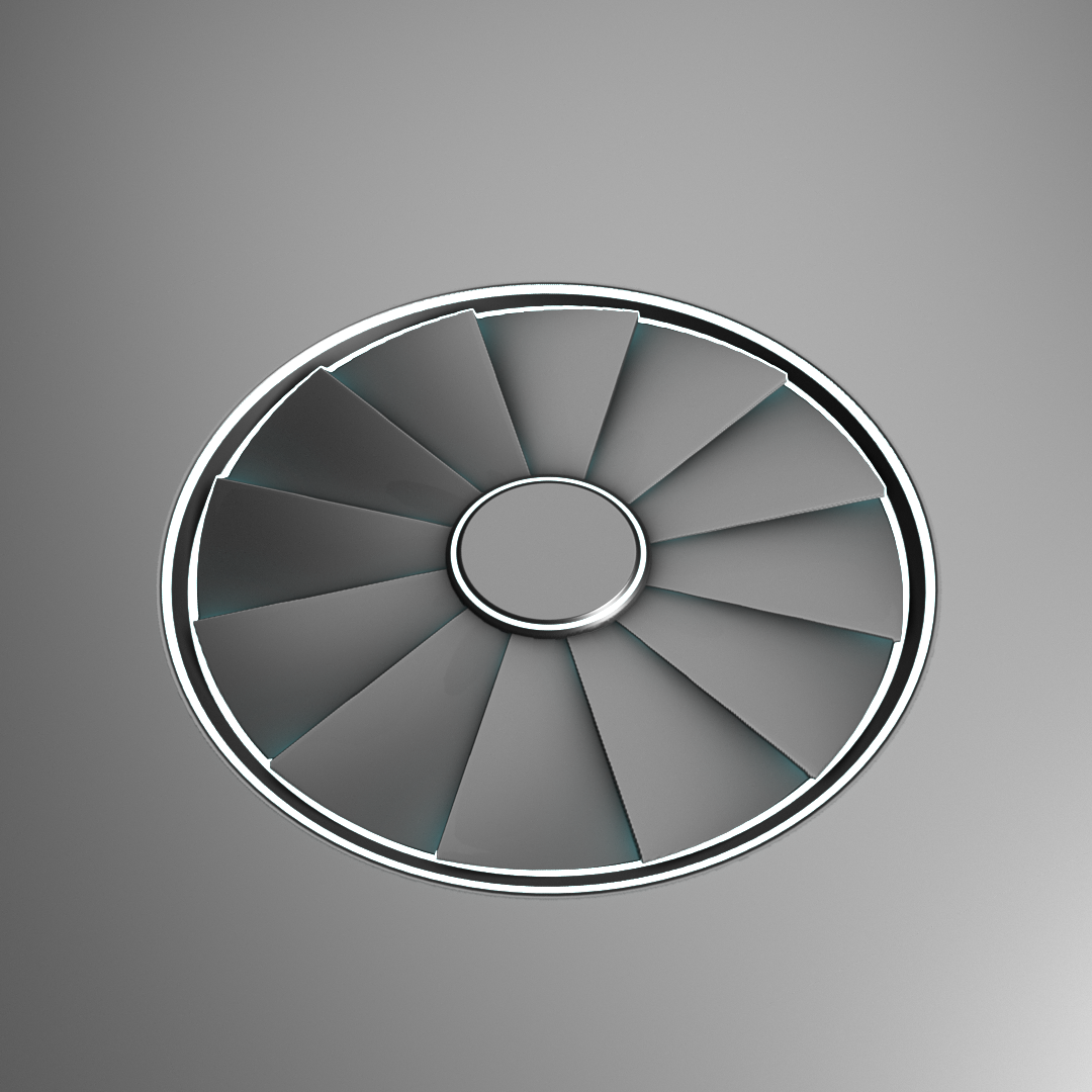Scifi Decal Circular Vent Emission 015 | Miscellaneous models | BlenderKit