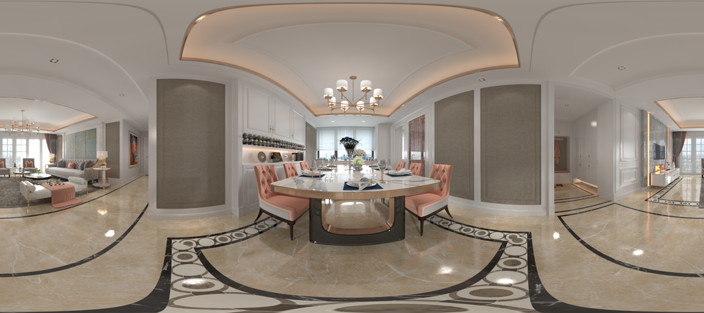 Dining room | FREE Interiors HDRis | BlenderKit