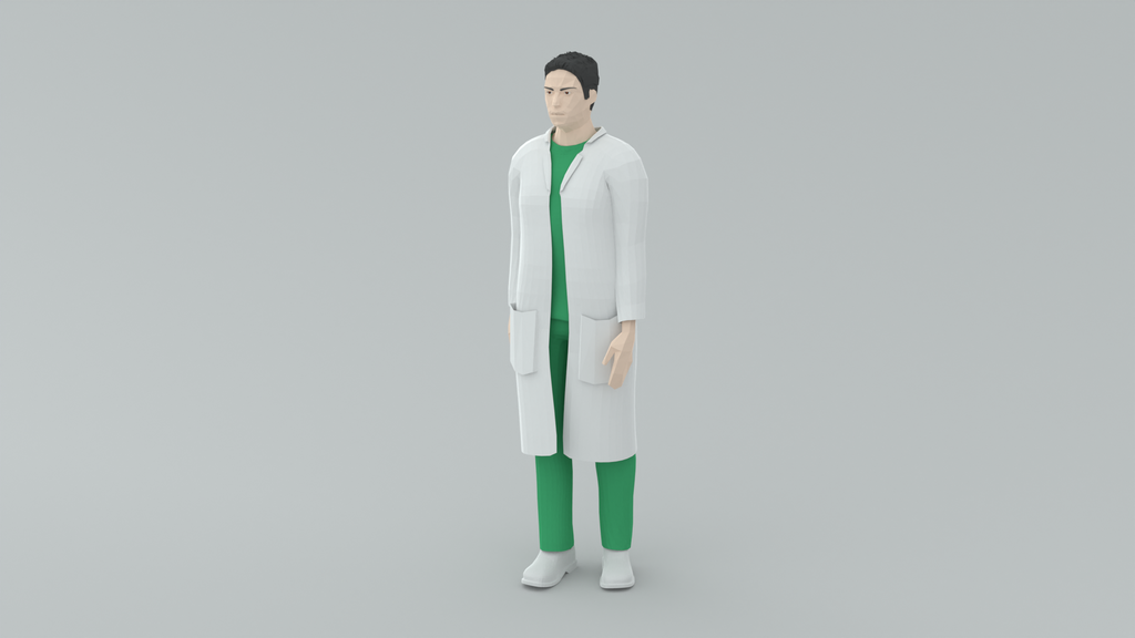 Low Poly Doctor | Medical Characters models | BlenderKit