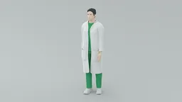 Low Poly Doctor | FREE 3D Medical models | BlenderKit