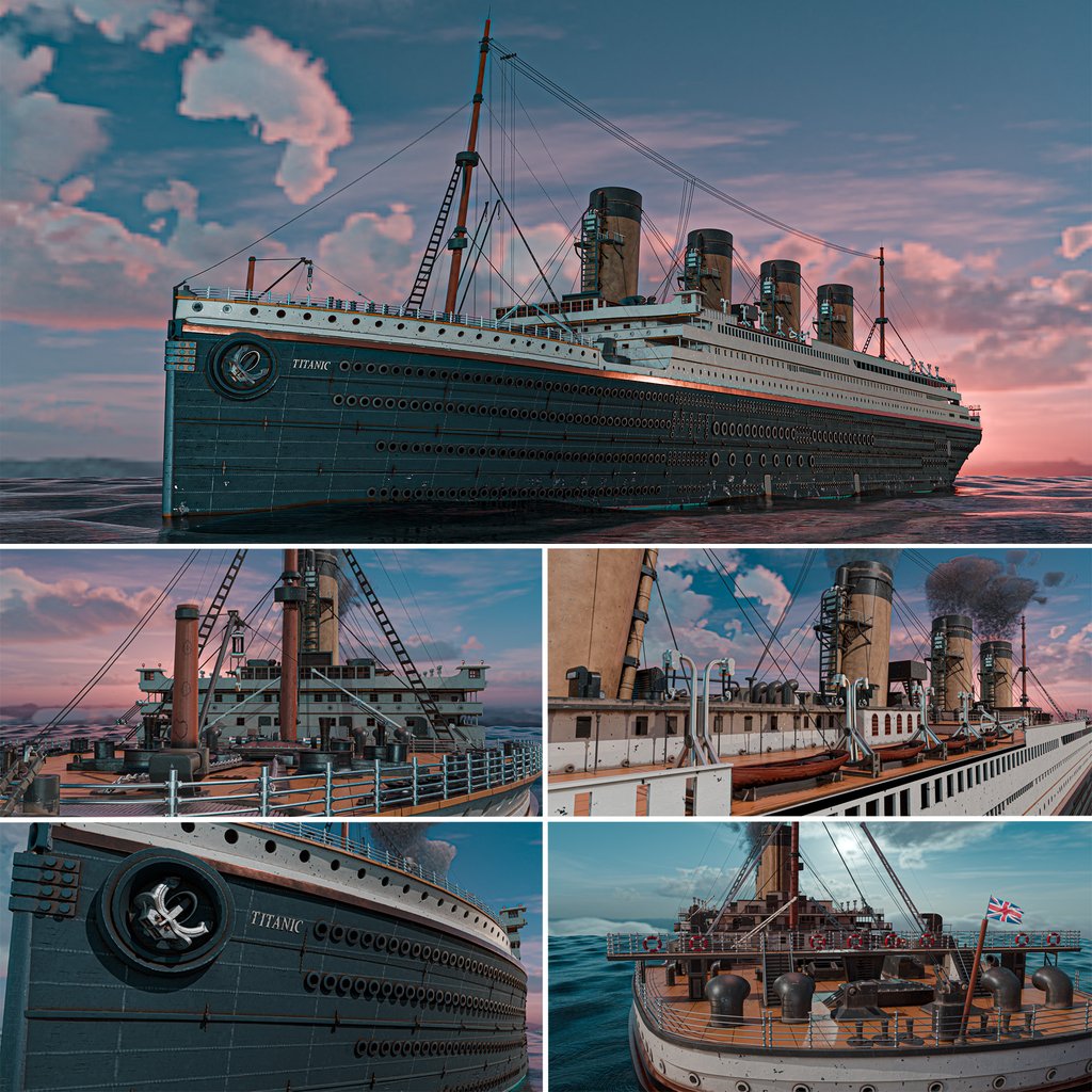RMS Titanic high poly | Ships models | BlenderKit
