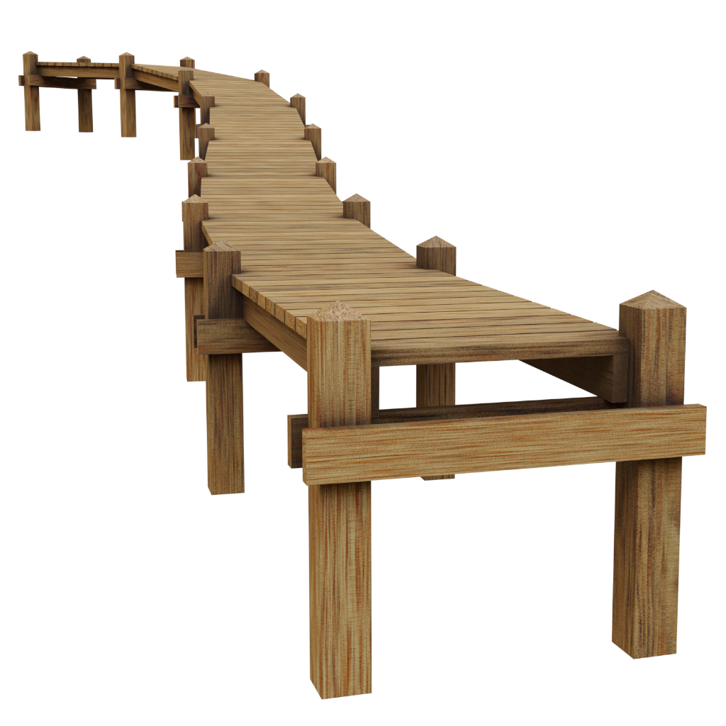 Wooden Pathway [Geometry Nodes] | Exterior Elements models | BlenderKit