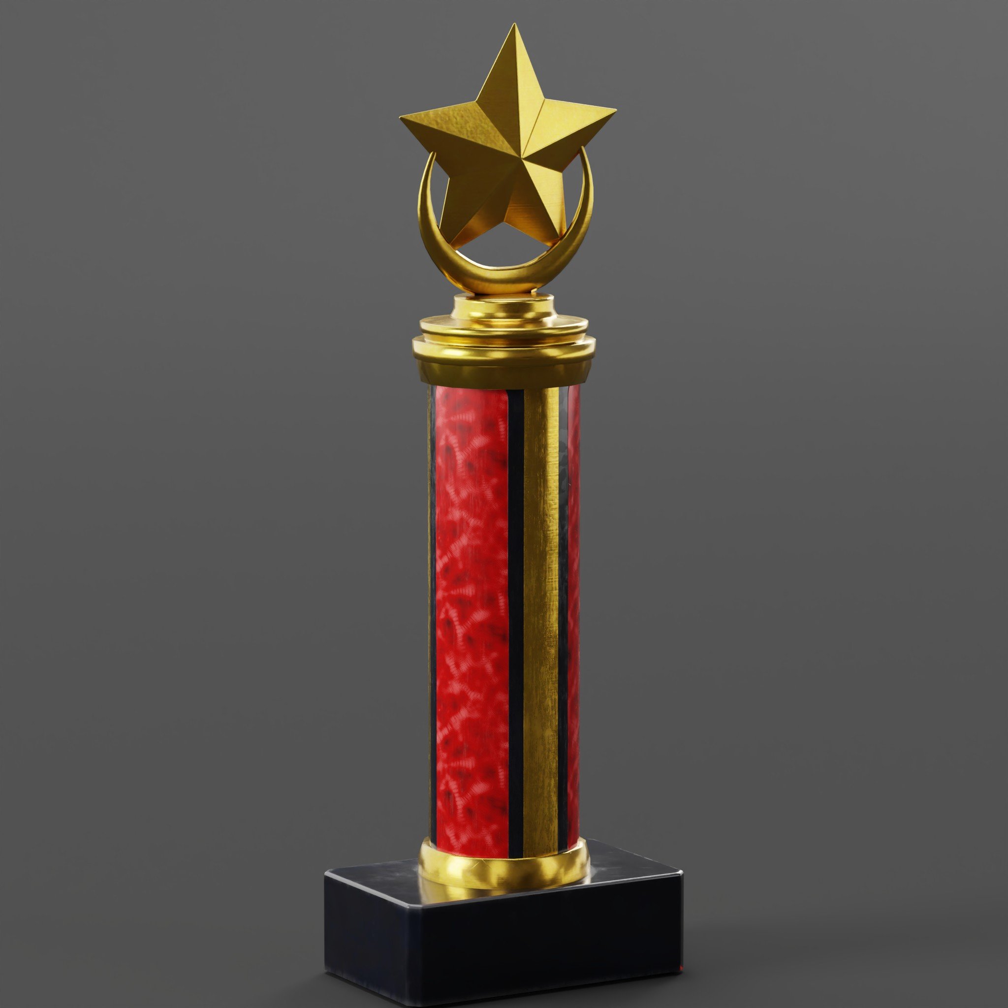 Single Column Trophy | FREE Interior Sculptures models | BlenderKit