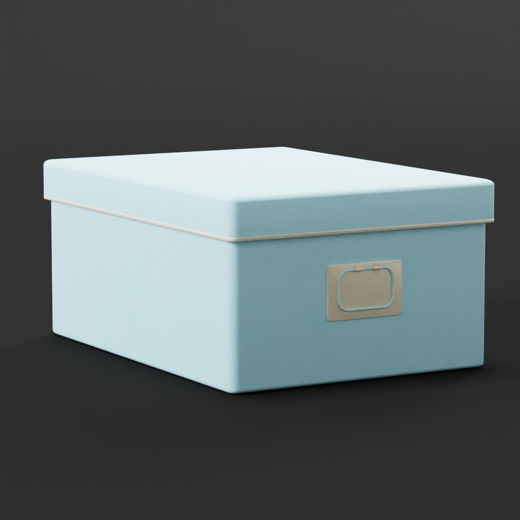 Sky Blue Storage Box | Miscellaneous models | BlenderKit