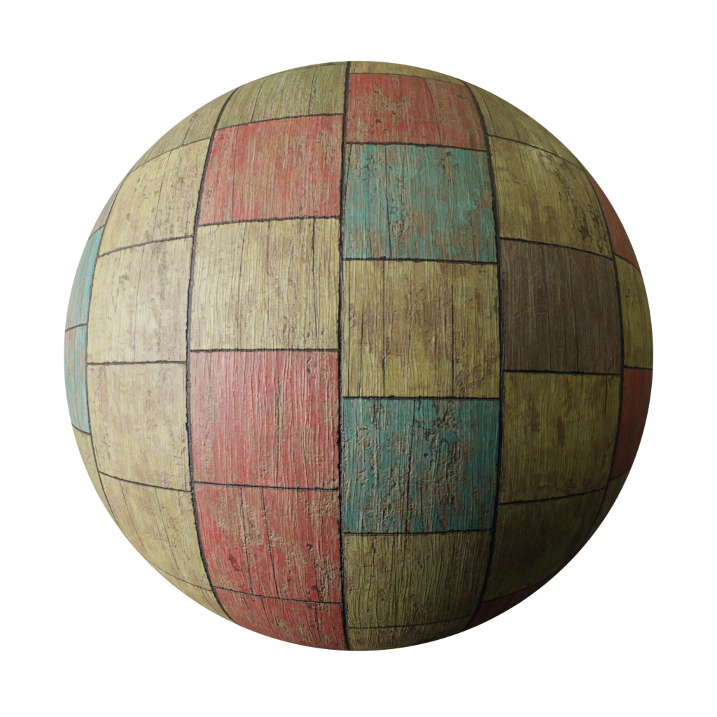 Colorful Painted square | FREE wood materials | BlenderKit