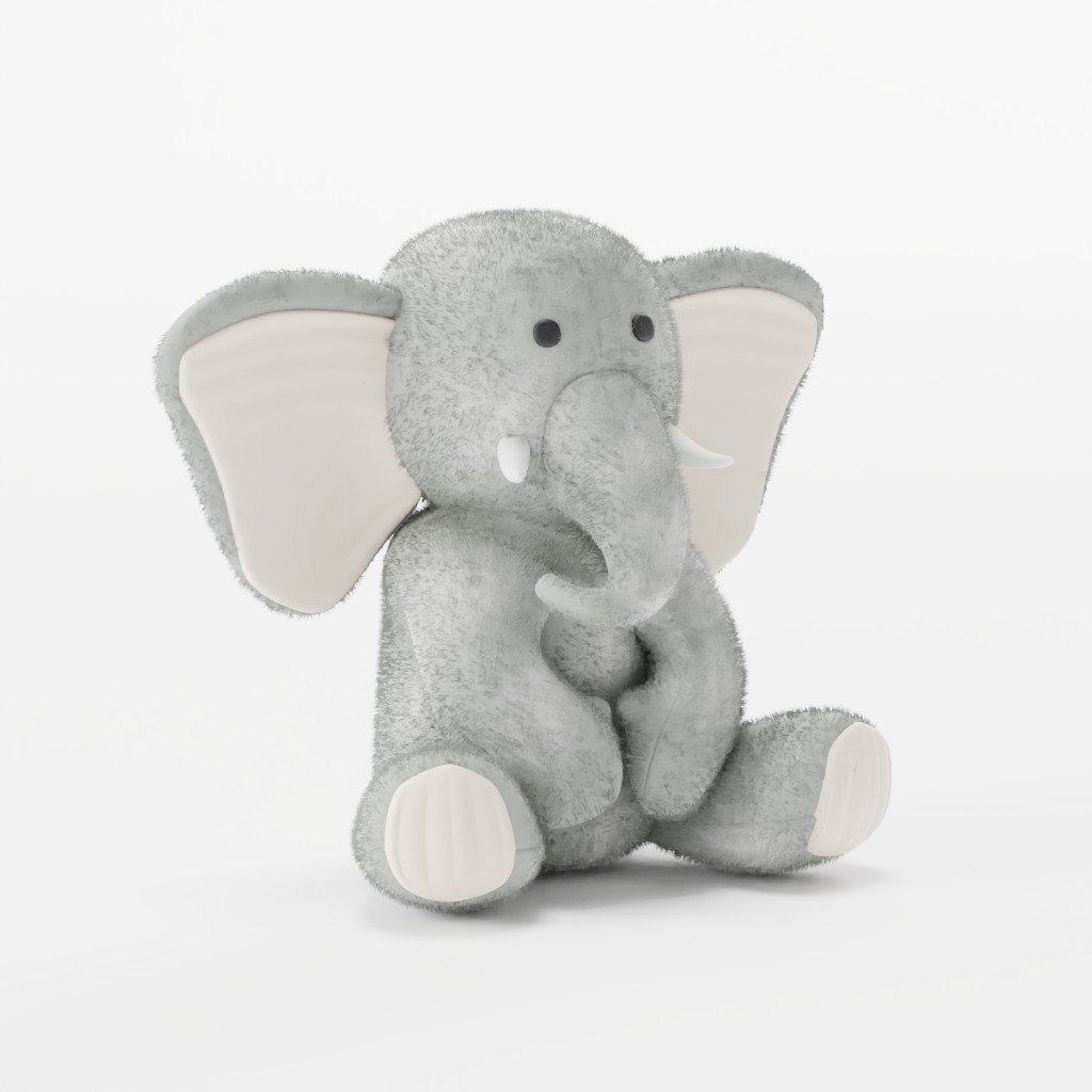 Elephant Plushie | FREE Toys models | BlenderKit