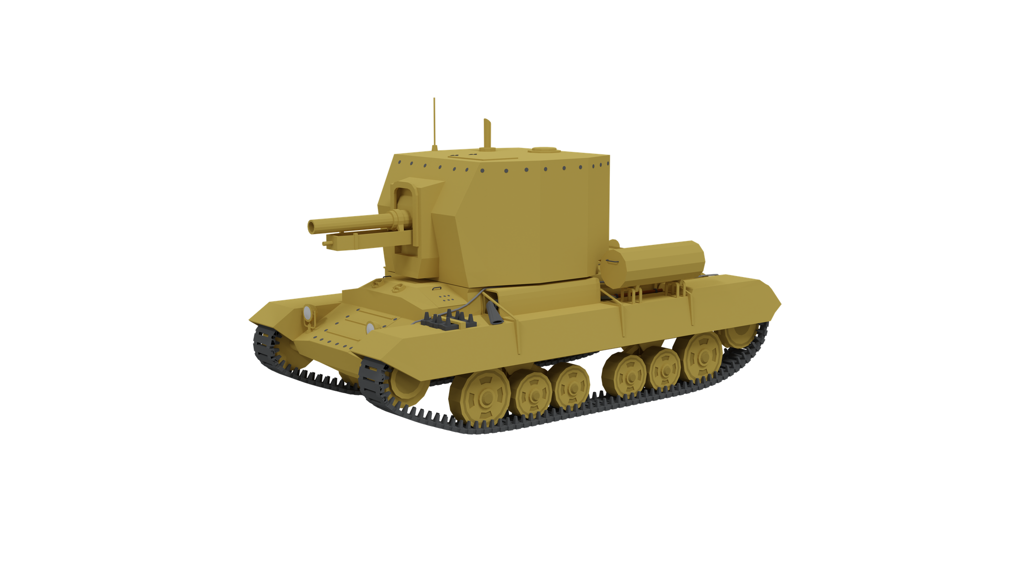 Low Poly Bishop Tank | Military Vehicles models | BlenderKit
