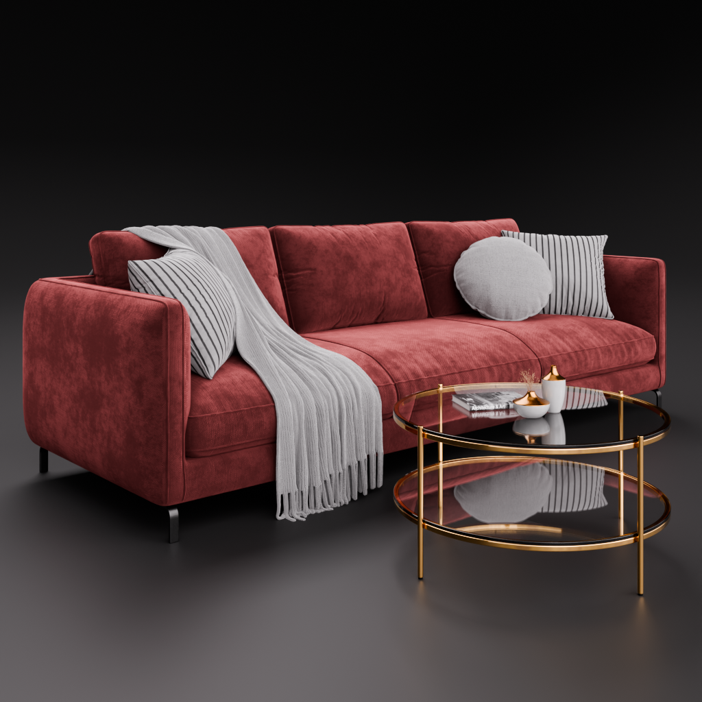 Sofa Paul Velvet | Sofas models | BlenderKit