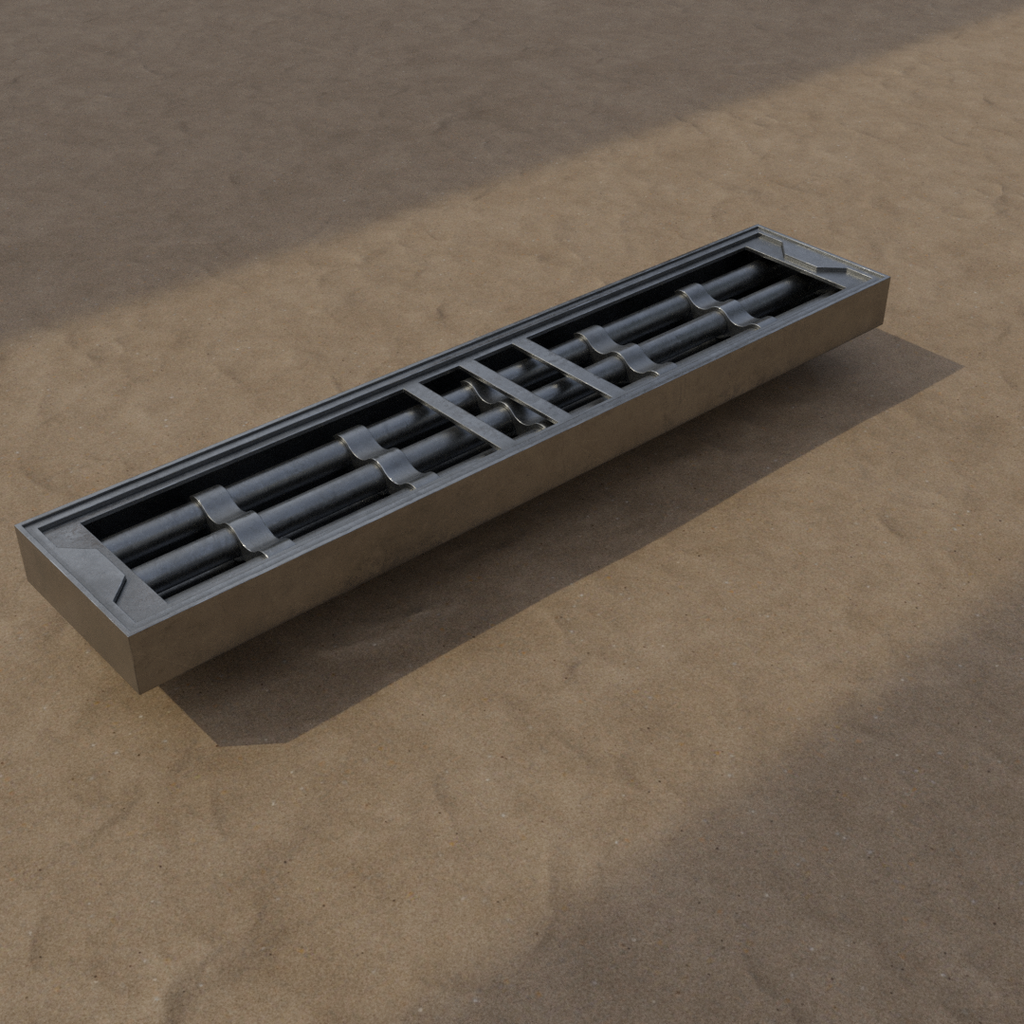 BlenderKit | Download the Sci-Fi Floor Duct Section model