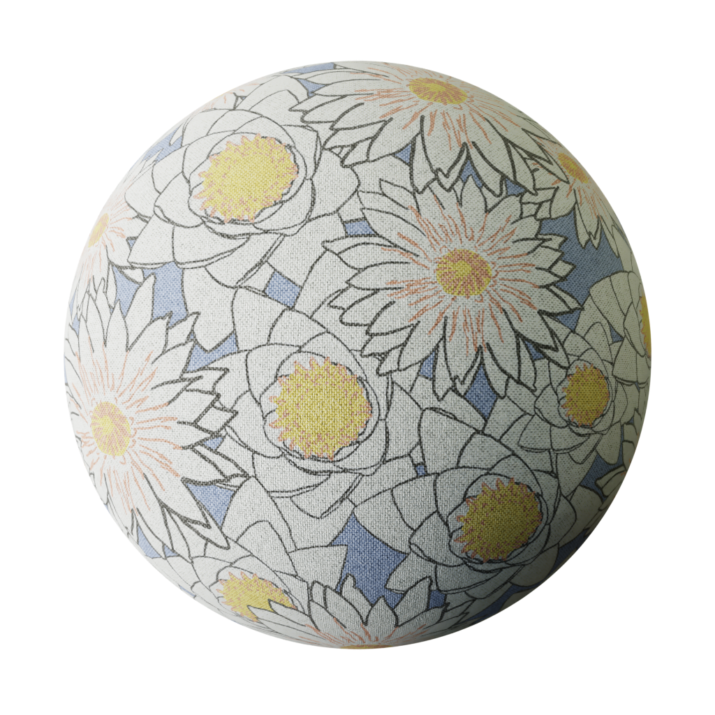 Floral Pattern Fabric Jersey | FREE fabric materials | BlenderKit