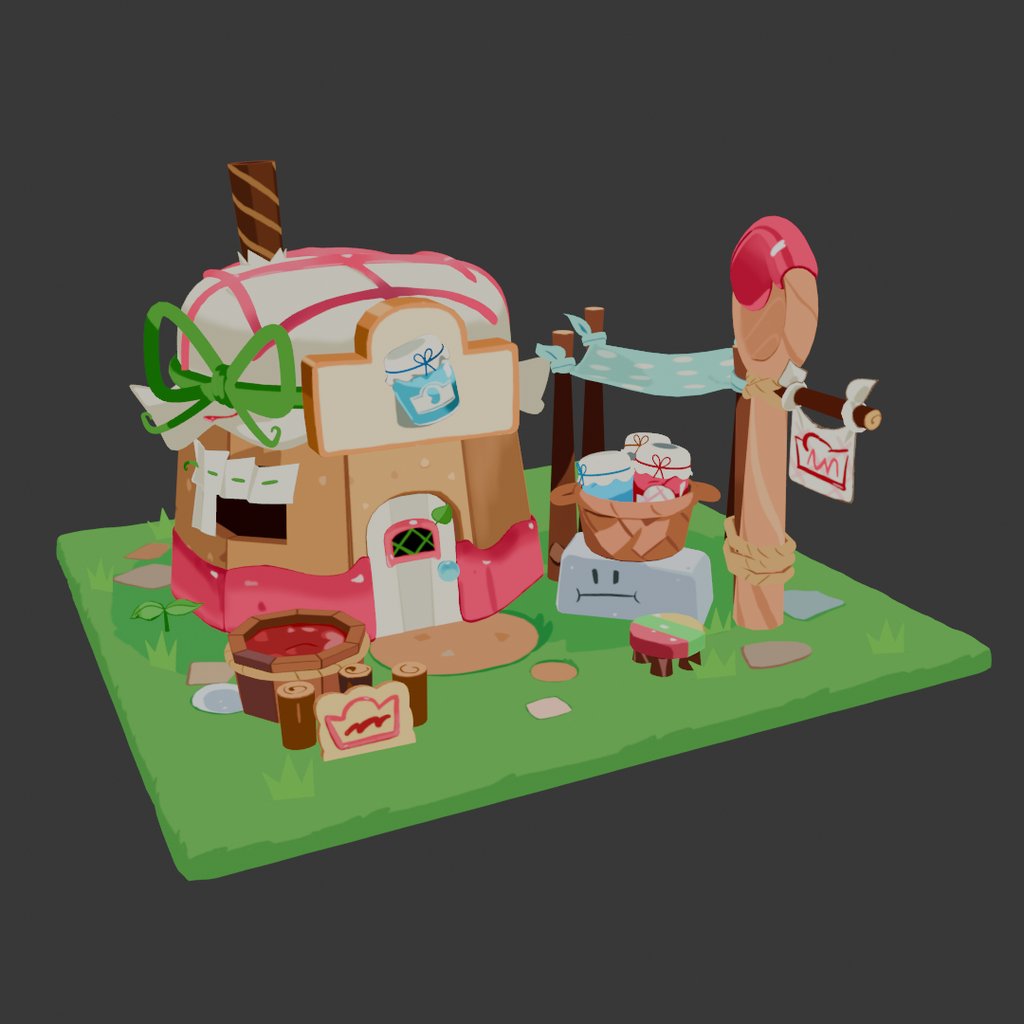 Cookie House | FREE Architectural Scenes models | BlenderKit